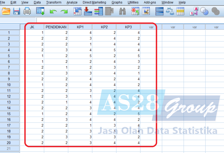 ANALISIS DISTRIBUSI FREKUENSI DENGAN SPSS - AS28 Group